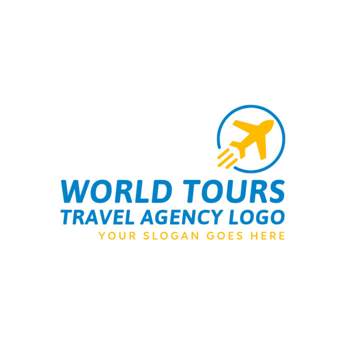 Placeit - Logo Template for a World Tour Travel Agency