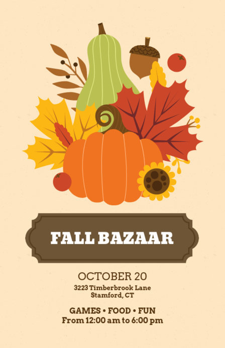 Placeit - Flyer Maker for a Fall Bazaar