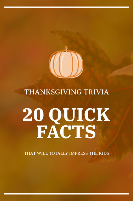 Placeit - Pinterest Pin Generator for a Thanksgiving-Themed Trivia