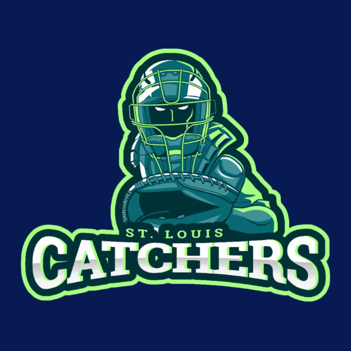 Placeit - Sports Logo Generator for a Baseball Team Featuring a Catcher ...