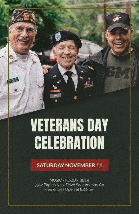 Placeit - Flyer Template Featuring a Veterans Day Theme