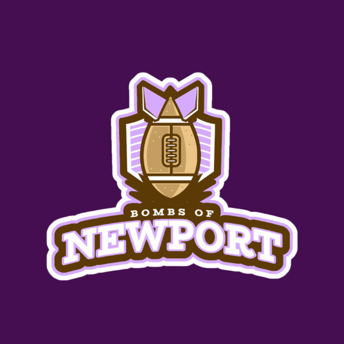 Placeit - Sports Logo Maker Featuring a Football Ball Bomb Illustration