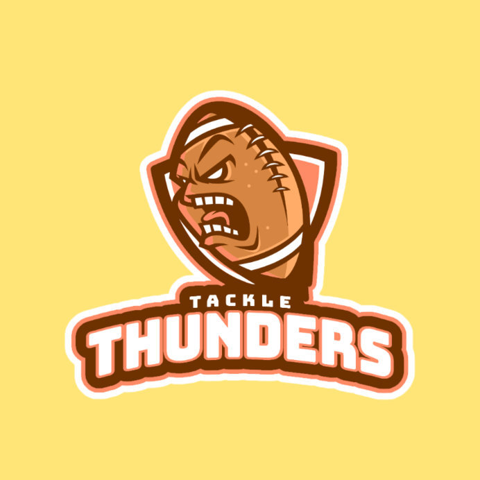 Placeit - Sports Logo Template Featuring an Aggressive Football Ball ...