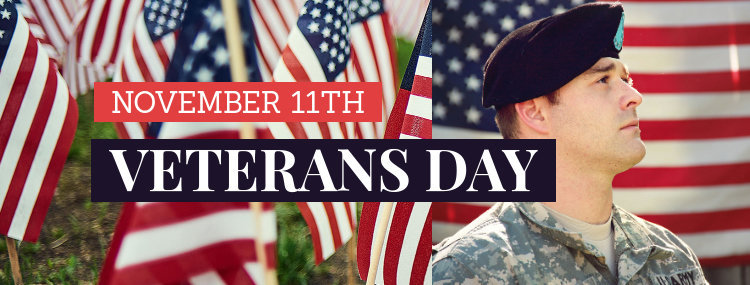 Placeit - Veterans Day Facebook Cover Maker Featuring a Proud Soldier