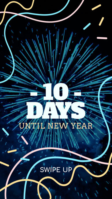 Placeit - Joyful Instagram Story Template for a New Year Countdown