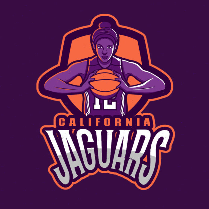 Placeit - Sports Logo Maker for a Female Basketball Team