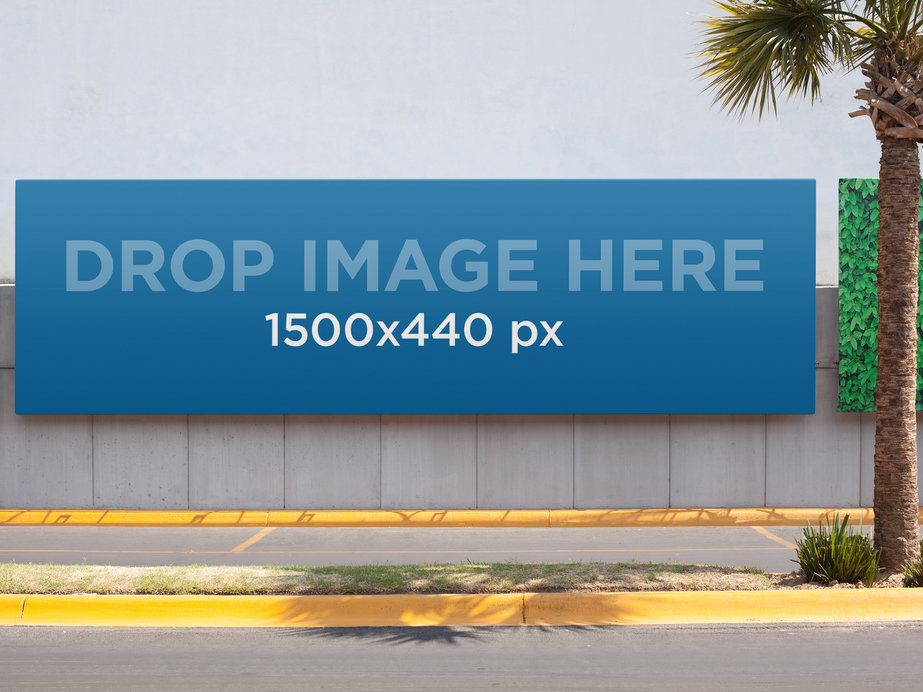 Placeit - Horizontal Banner Mockup in a Boulevard