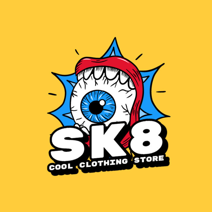 Placeit - Psychedelic Logo Maker for a Skater Clothing Brand