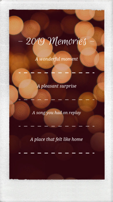 Placeit - Instagram Story Template to Write Memories of the Year