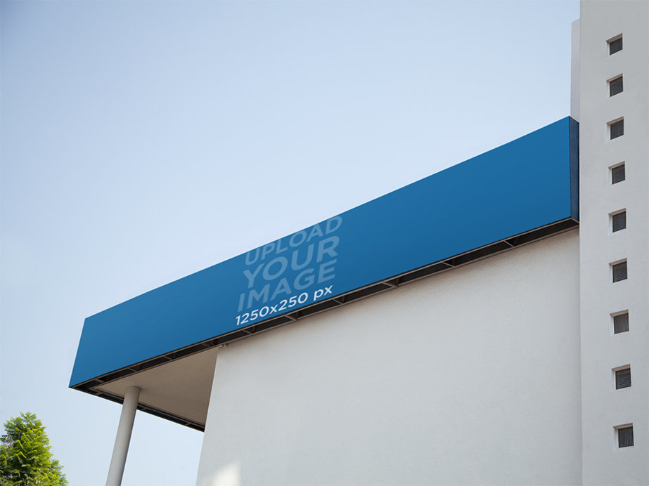 Placeit - Horizontal Banner Mockup in a Building