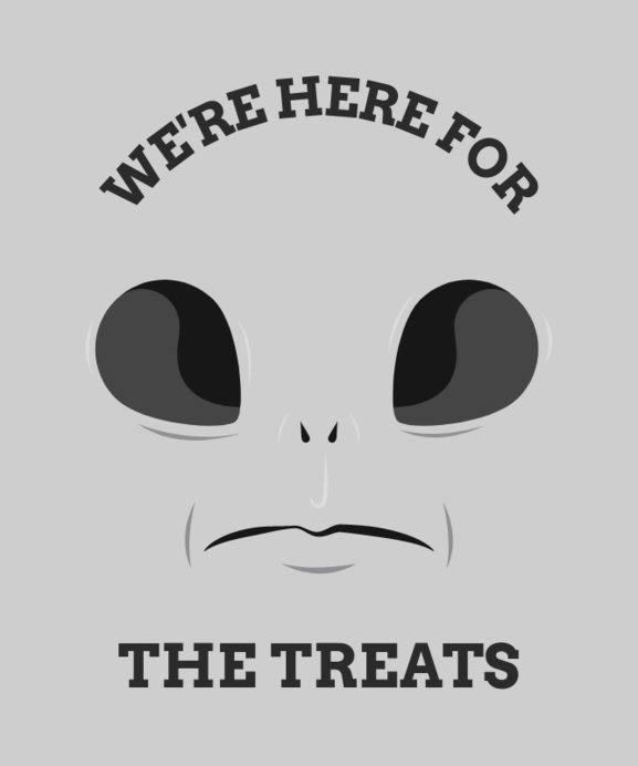 Placeit - Halloween-Themed T-Shirt Design Template Featuring an Alien Face