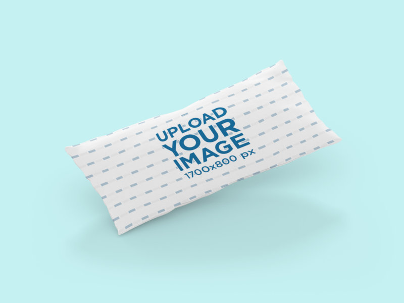Placeit - Mockup of an Elongated Rectangular-Shaped Pillow