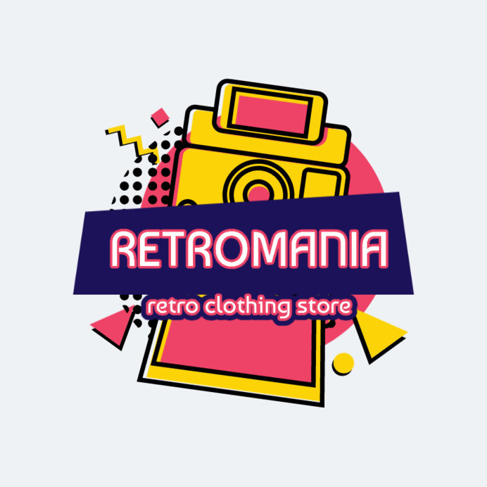 Placeit - Retro Logo Maker with a Vintage Instant Camera Illustration