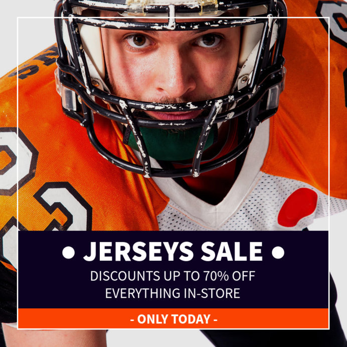 Placeit - Instagram Post Maker for a Football Jerseys Sale