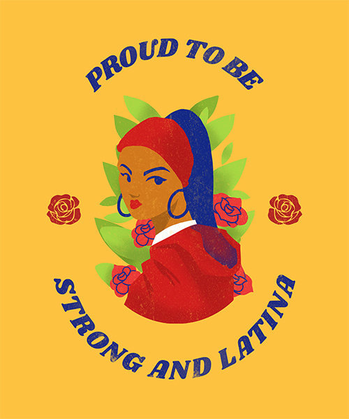 Placeit - T-Shirt Design Maker with Empowered Latina Women Graphics
