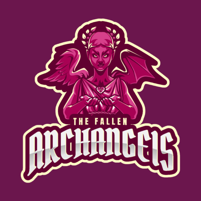 Placeit - Online Logo Maker of a Fallen Angel
