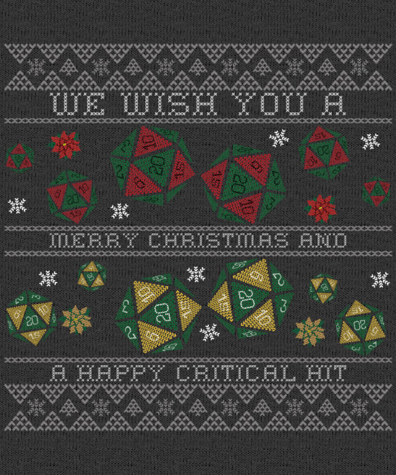 Placeit - Ugly Christmas Sweater Generator Featuring Polyhedral Dices ...