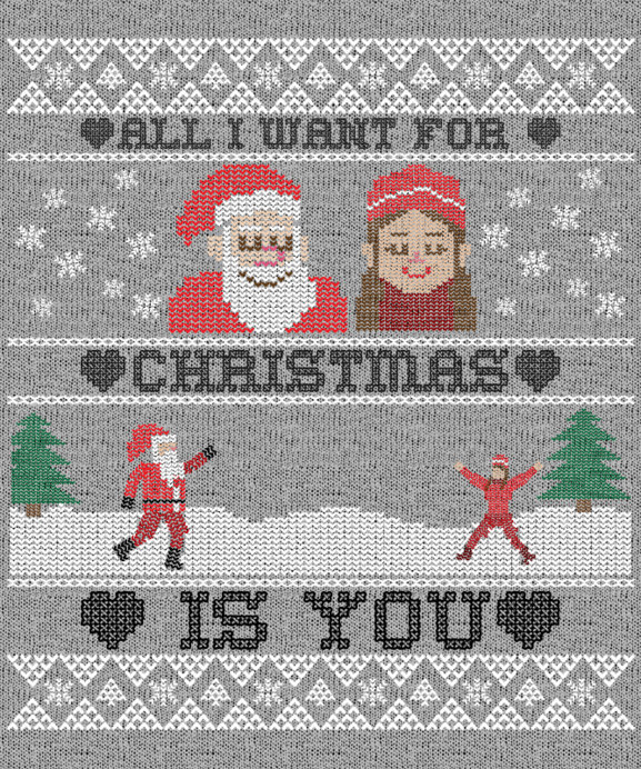 Placeit - Ugly Christmas Sweater Generator for a Romantic Santa Claus ...