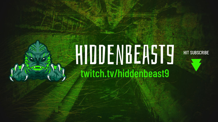 Placeit - Twitch Banner Maker Featuring a Horror Monster Graphic