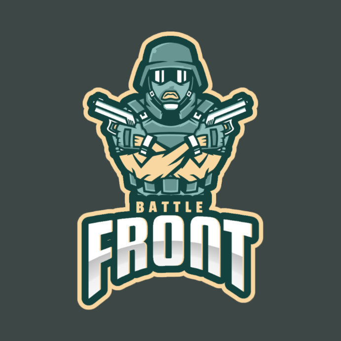 Placeit - Logo Design Maker Inspired on Rainbow Six Siege for a Battle Game