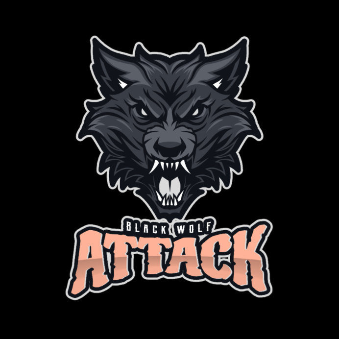 Placeit - Gaming Logo Template with an Aggressive Wolf Face