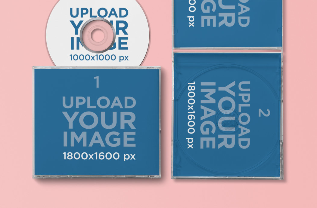 Placeit - CD Mockup Featuring Two Boxes and a CD