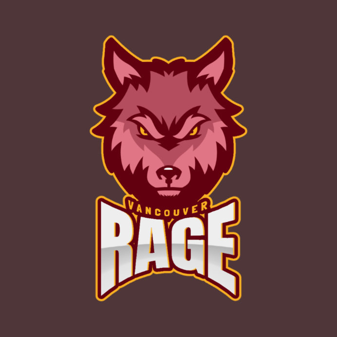 Placeit - Gaming Logo Template with a Raging Wolf Clipart