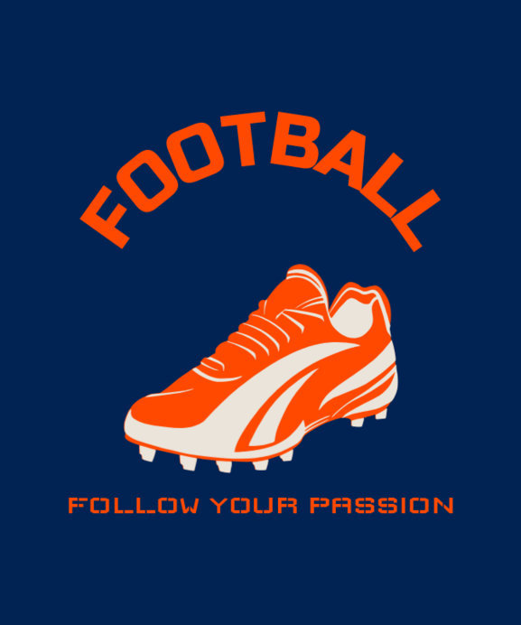 Placeit - T-Shirt Design Template Featuring a Football Cleat Graphic