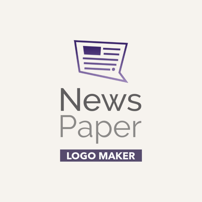 Placeit - Minimalist Logo Maker with a Newspaper Clipart