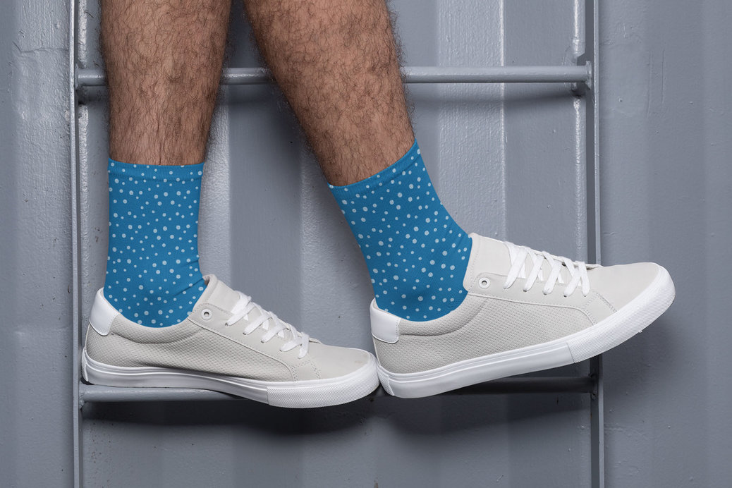 Placeit - Mockup of Customizable Socks for Men
