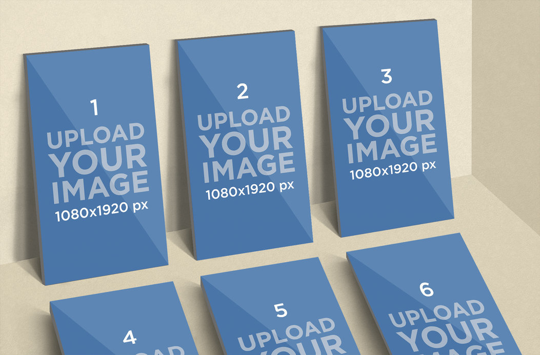 Placeit - iOS Mockup Featuring Several Screens Renders Aligned over a ...