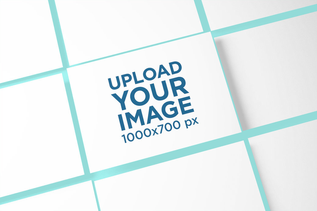 Placeit - Mockup Featuring Several a4 Flyers Aligned over a Solid Color ...