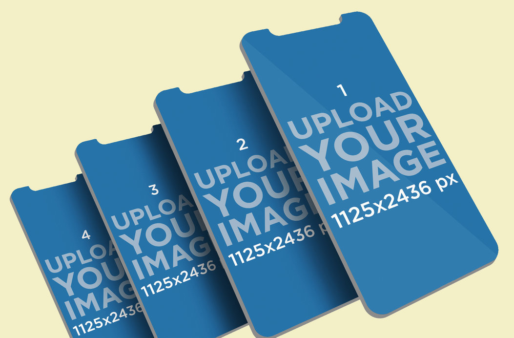 Placeit - iOS Mockup Featuring Multiple Screens Renders