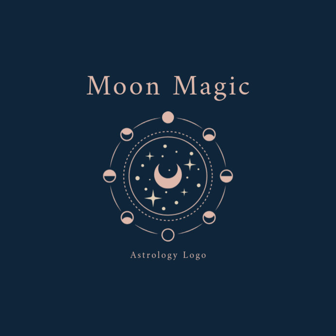 Placeit - Astrology Astrology Logo Maker Featuring the Moon Phases