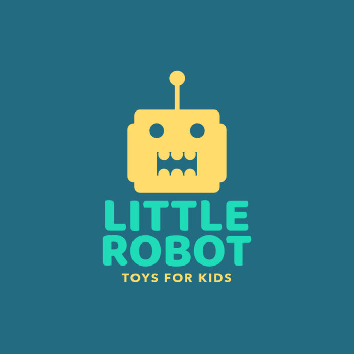Placeit - Kid's Toys Logo Design Maker with a Robot Clipart
