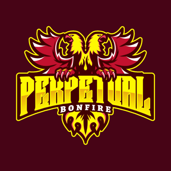 Placeit - Sports Logo Maker Featuring a Two-Headed Phoenix Illustration