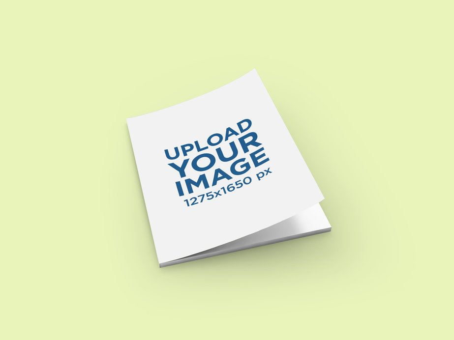 Placeit - Minimal Magazine Mockup Featuring a Customizable Backdrop