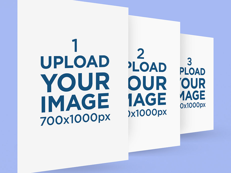 Placeit - Mockup of Three Posters Side by Side