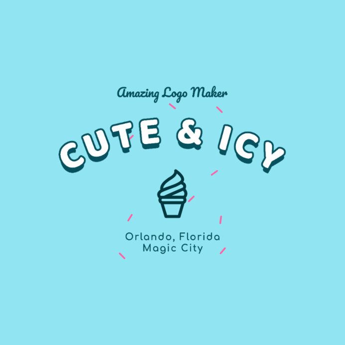 Placeit - Fun Logo Maker with an Ice-Cream Cone Icon