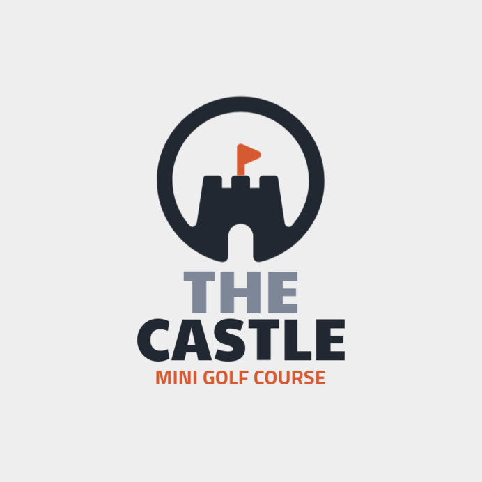 Placeit - Mini Golf Logo Maker with a Castle Clipart