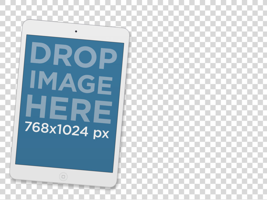 Placeit - Mockup of an iPad Mini Floating Against a Plain Background