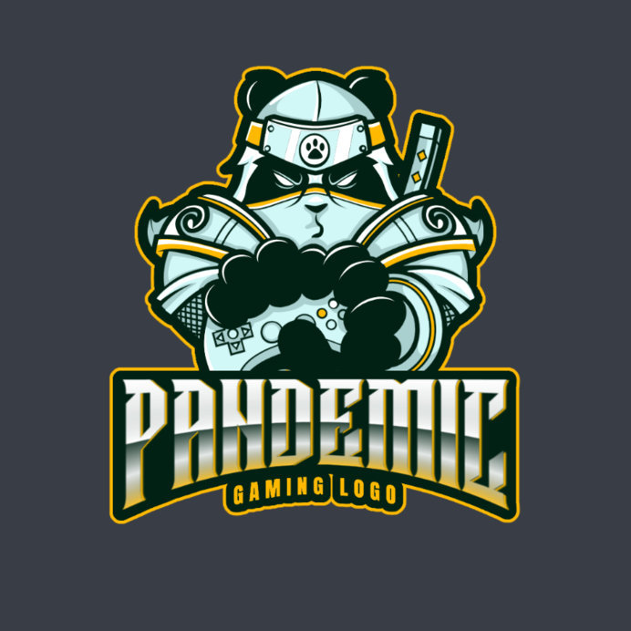 Placeit - Gaming Logo Maker Featuring a Panda Warrior