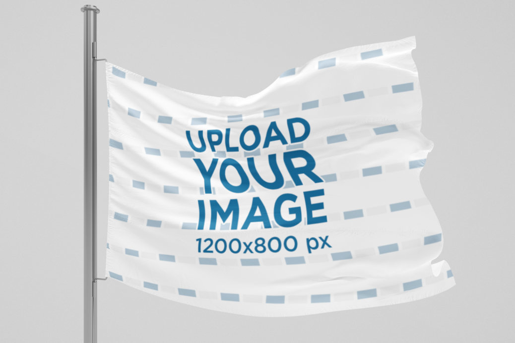 Placeit - Mockup of a Flying Flag