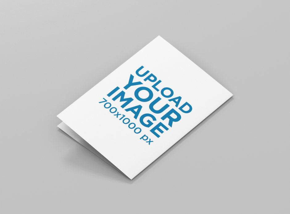 Placeit - Mockup of a Semi-Opened Brochure
