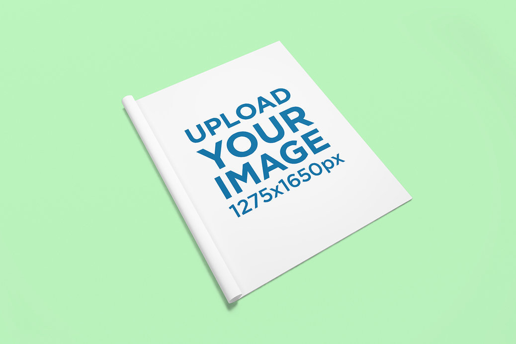 Placeit - Mockup of an Open Booklet on a Flat Surface