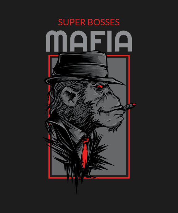 Placeit - T-Shirt Design Maker Featuring Mafia Animals Graphics with ...