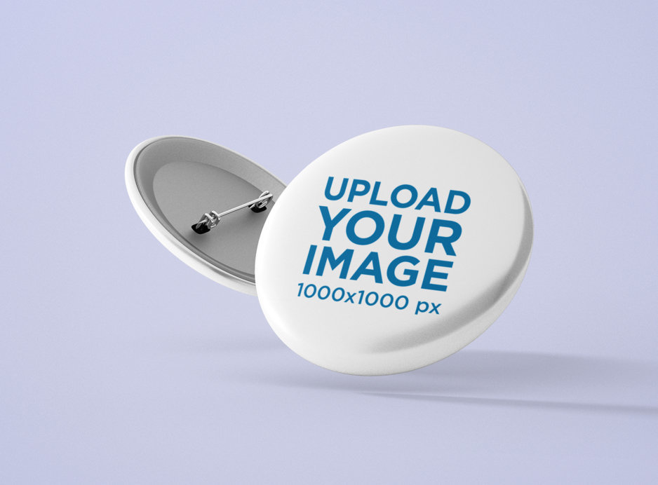 Placeit - Two Sides View of a Button Mockup