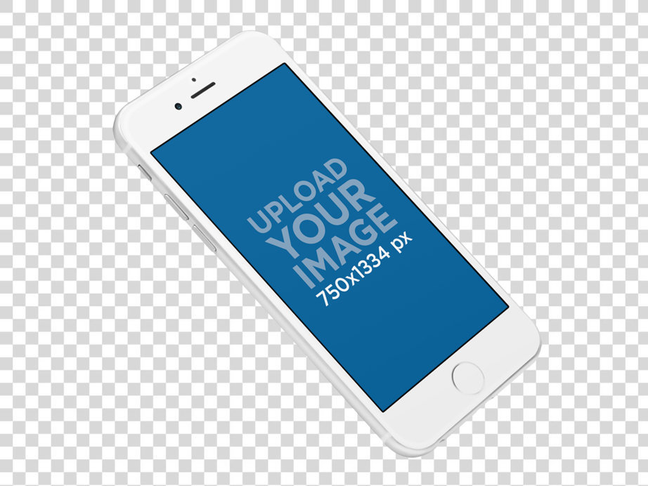 Placeit - Mockup Featuring an Angled iPhone Floating Over a Transparent ...