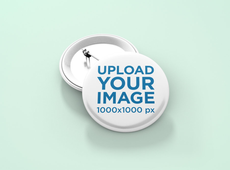 Placeit - Mockup of a Button Seen From Both Sides