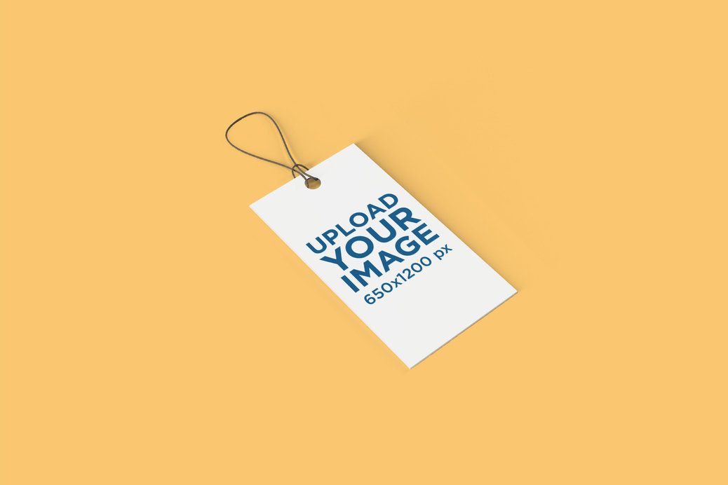 Placeit - Rectangular Brand Tag Mockup